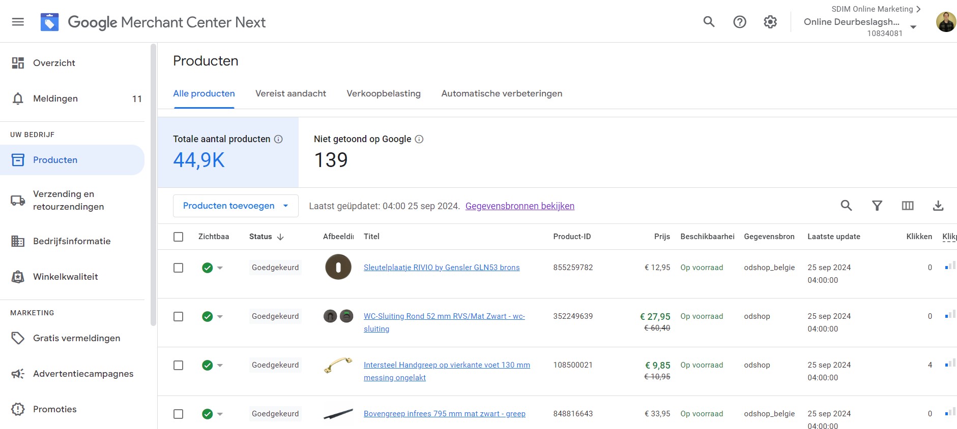 Alles over het Google Merchant Center » SDIM